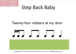 Step Back Baby: Teaching ti-tika and tika-ti - Doremi Connect