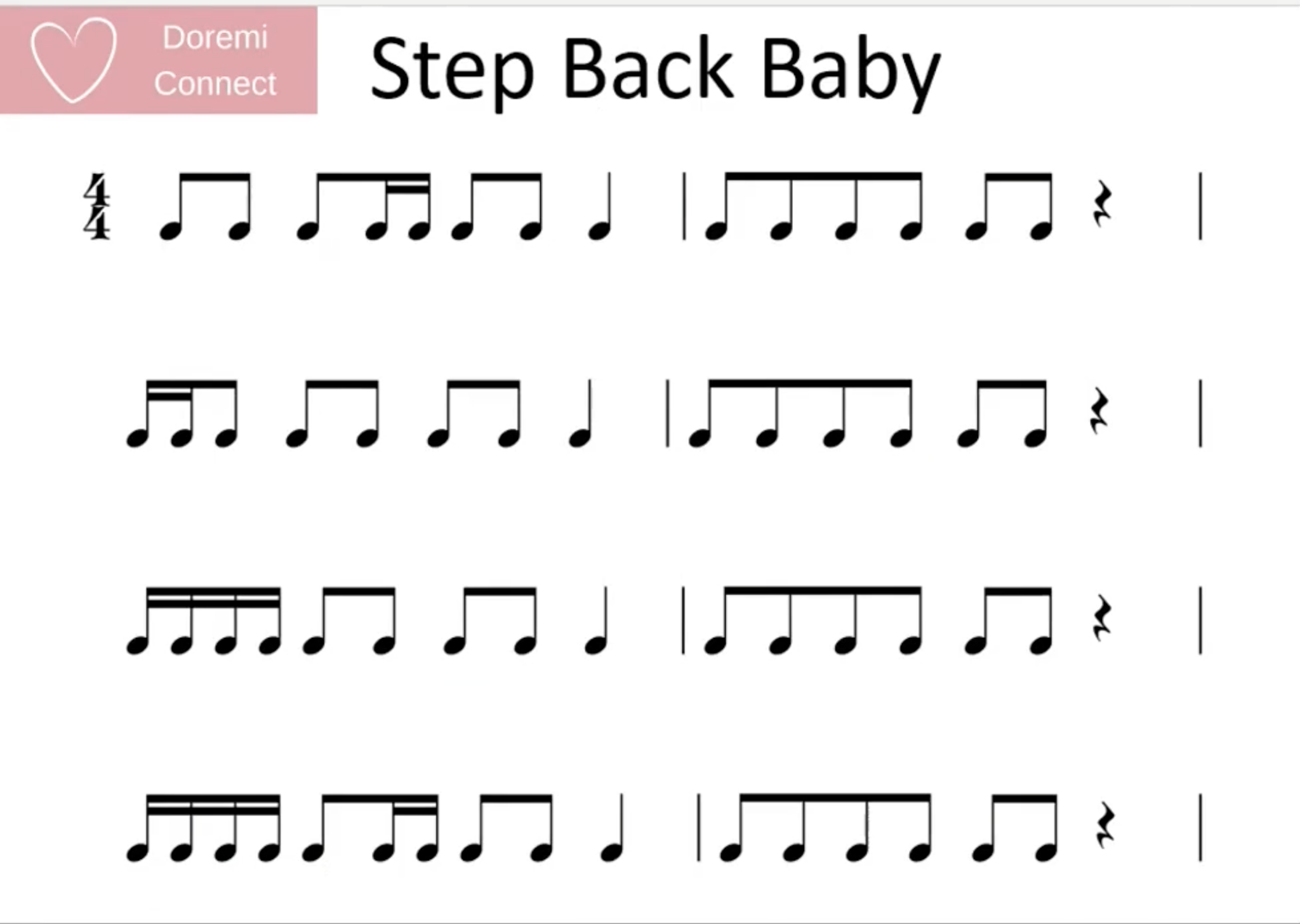 Step Back Baby: Teaching ti-tika and tika-ti - Doremi Connect
